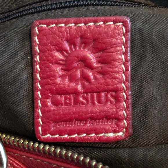 Bags | Celsius Red Leather Purse | Poshmark
